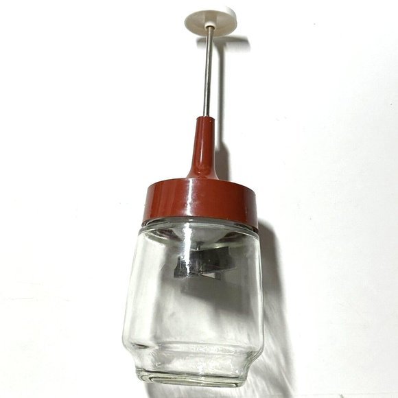 Kitchen | Vintage Orange Food Nut Chopper Glass Jar Stainless Steel ...